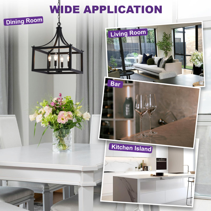 Gracie Oaks Duskin 4 - Light Matte Black Pendant | Wayfair